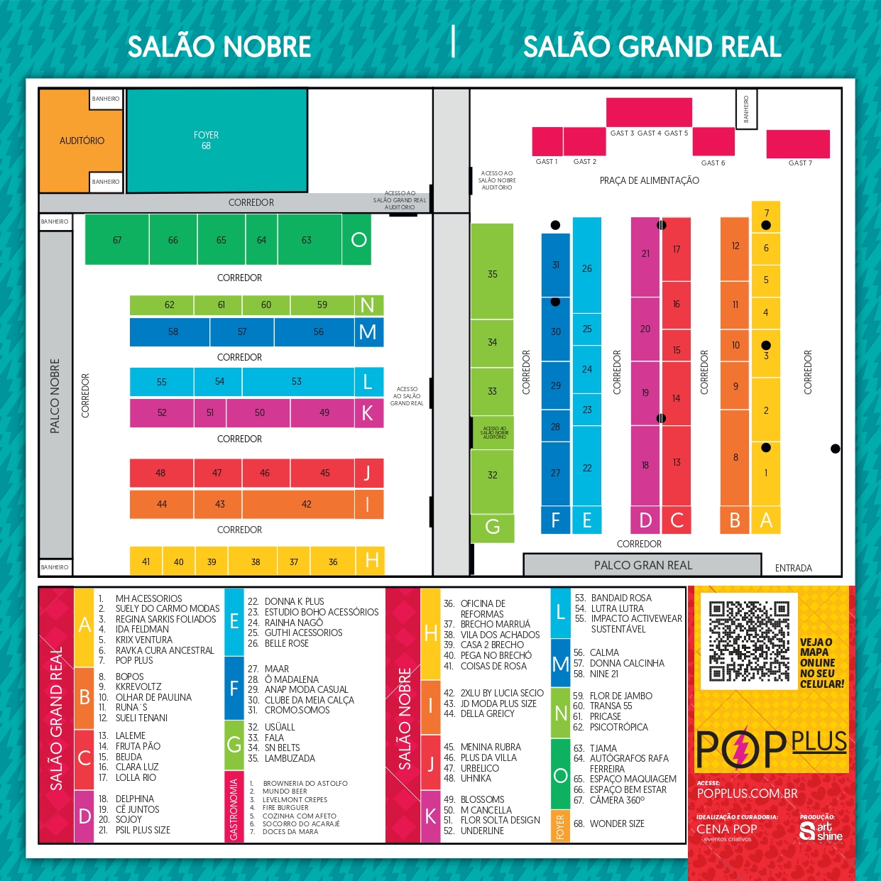 Veja o mapa de lojas da 34ª edição do Pop Plus - Pop Plus