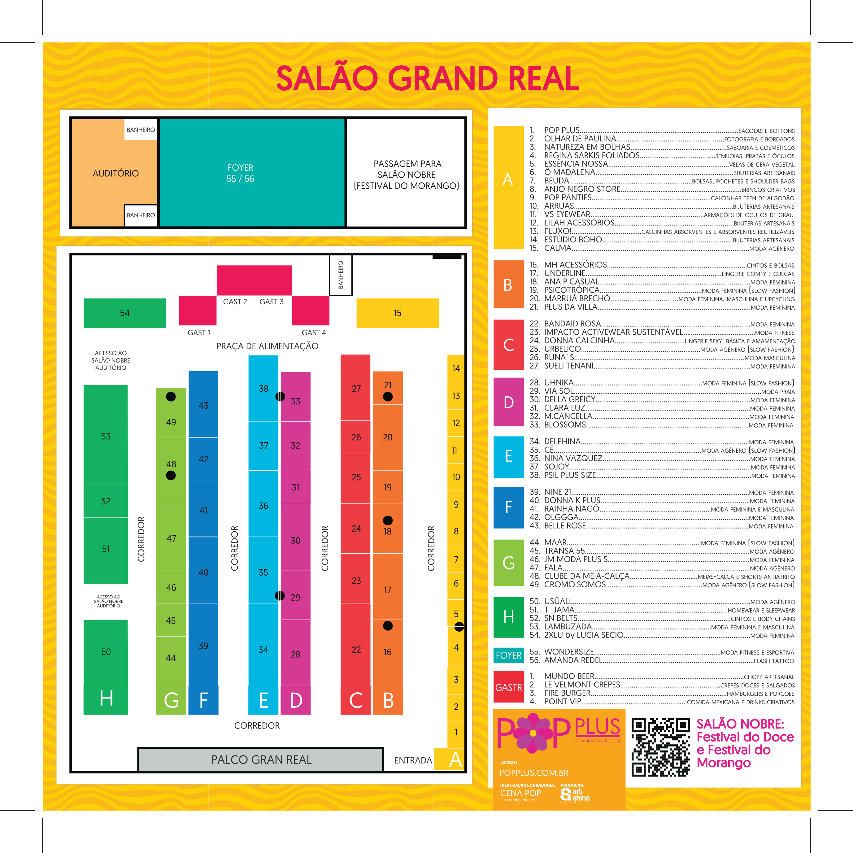 Veja o mapa de lojas da 35ª edição do Pop Plus - Pop Plus